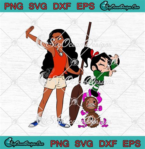 Disney Ralph Breaks The Internet Vanellope And Moana Svg Png Eps Dxf