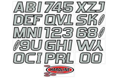Hardline Boat Lettering Registration Kit 3 In 700 Silverblack