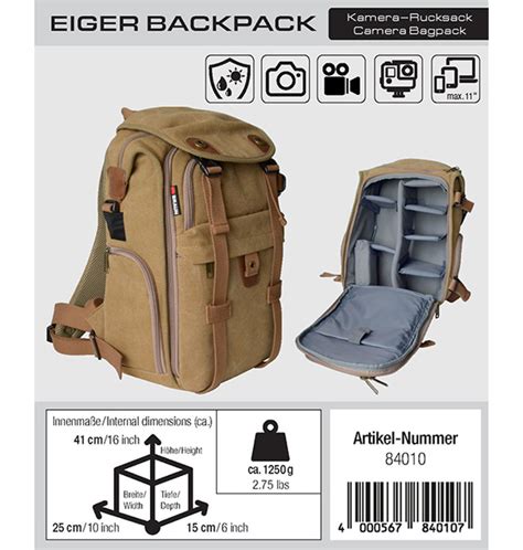 Braun Eiger Backpack Fotobatoh