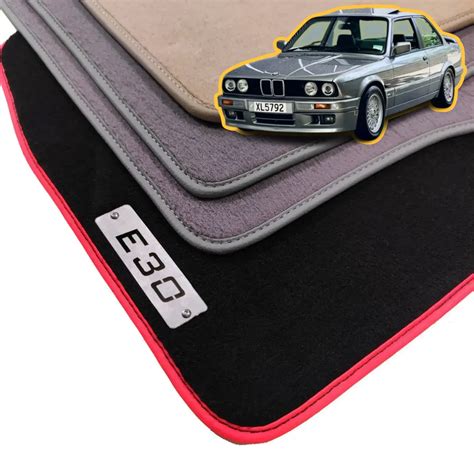 Custom Bmw E30 Floor Mats Velour 20 Colors With Logo