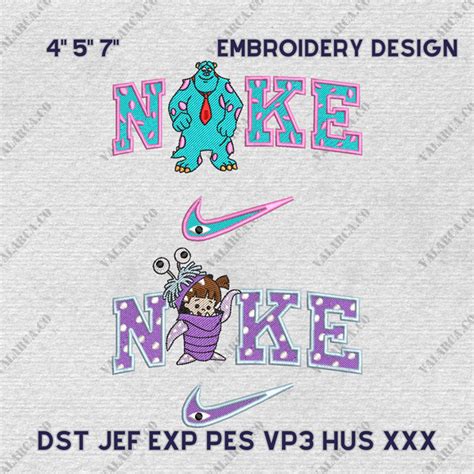 Nike Couple Sully And Boo Embroidery Design Monsters Couple Inspire Uplift