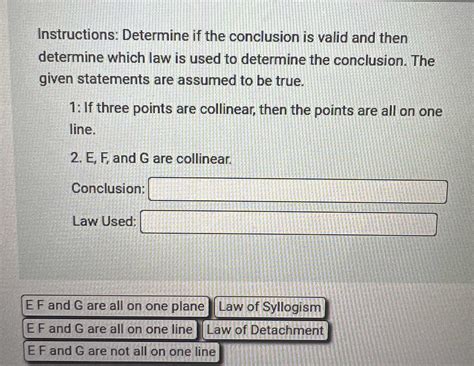 Instructions Determine If The Conclusion Is Valid Cameramath