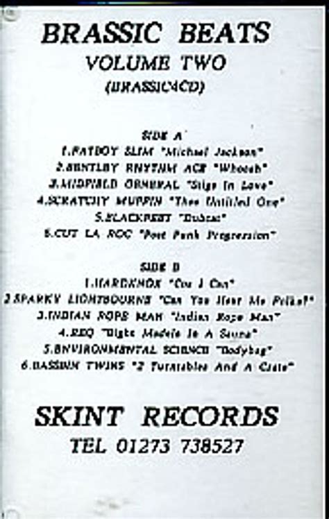 Various Dance Brassic Beats Volume Two Uk Promo Cassette Album —