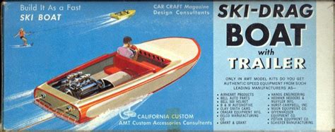 Photo 1 Amt Rayson Craft Hull Ski Drag Boat W Trailer 2163 149 Album Drastic Plastics