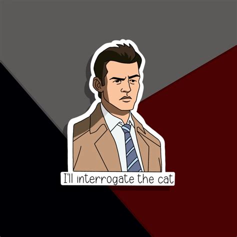 Angel Cat Interrogation Sticker Etsy