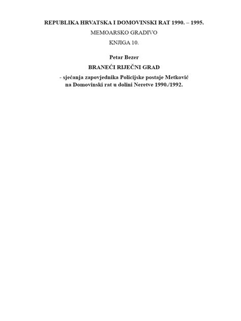 Petar Bezer Braneći Riječni Grad Pdf