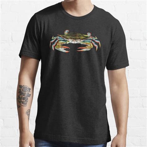 Blue Crab T Shirt For Sale By Timjeffsart Redbubble Blue Crab T
