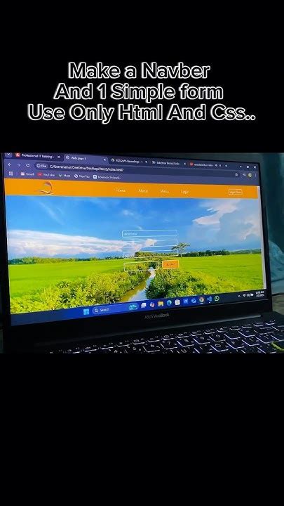 Make A Navber And 1 Simple Form Use Only Html And Css Webdeveloper Coding Htmlcss