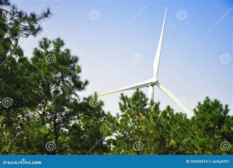 Wind Generating Set 3 Stock Image Image Of Enviroment 34339473