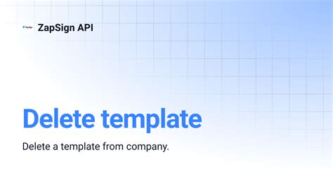 Delete Template English Zapsign Api