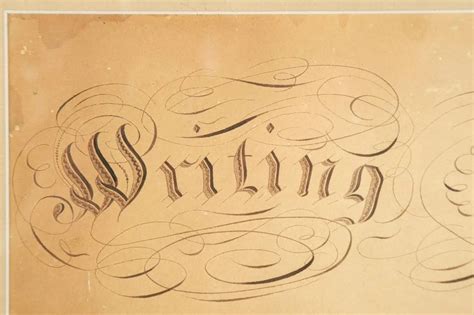 19th Century Calligraphy Maxim — Andrew Spindler Antiques And Design