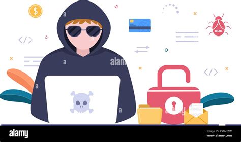 Hacker Using Computer Server To Activity Hacked Database Network