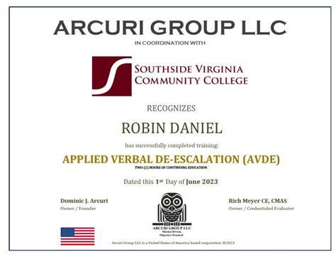 Robin Daniel Ph D On Linkedin Thank You To The Arcuri Group For Providing A Great Training