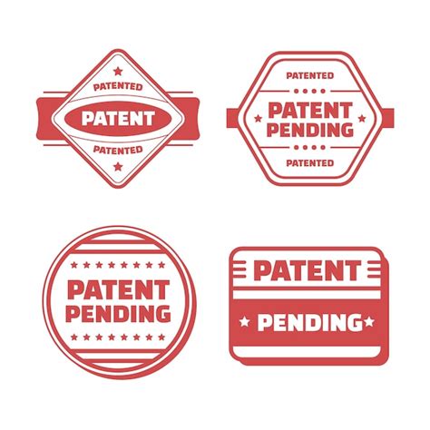 Free Vector Flat Design Patented Stamp Collection