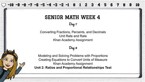 Senior Math Week 4 Mrs Doss Class