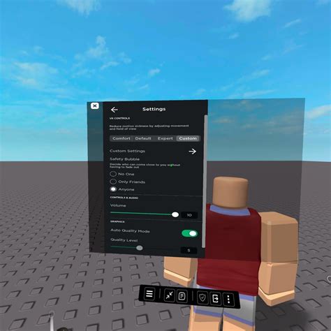 How To Remove The UI VR Bottom Bar From Roblox Game Client Platform Usage Support Developer