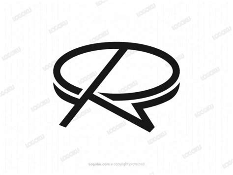 Letter R Rooster Line Logo