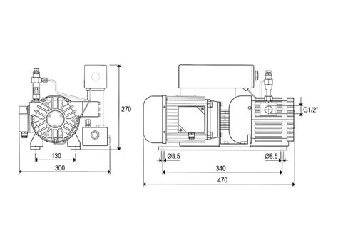 Lubricated Vacuum Pumps Rml 10 15 20 With Oil Separator Ommer
