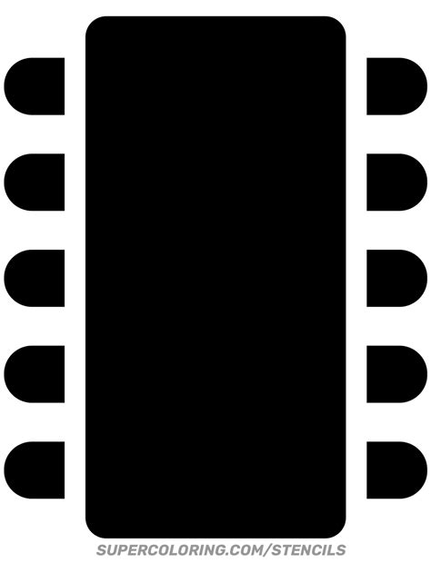 Microchip Stencil Free Printable Papercraft Templates