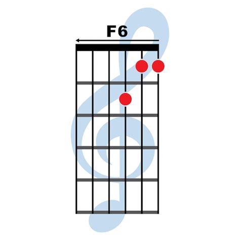 Premium Vector F6 Guitar Chord Icon