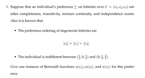 Solved Suppose That An Individuals Preference ≿ On