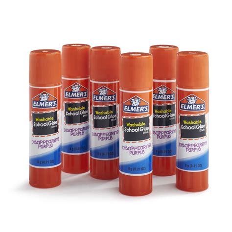 Elmers E1560 Washable School Glue Stick 12 Oz 6 Pack