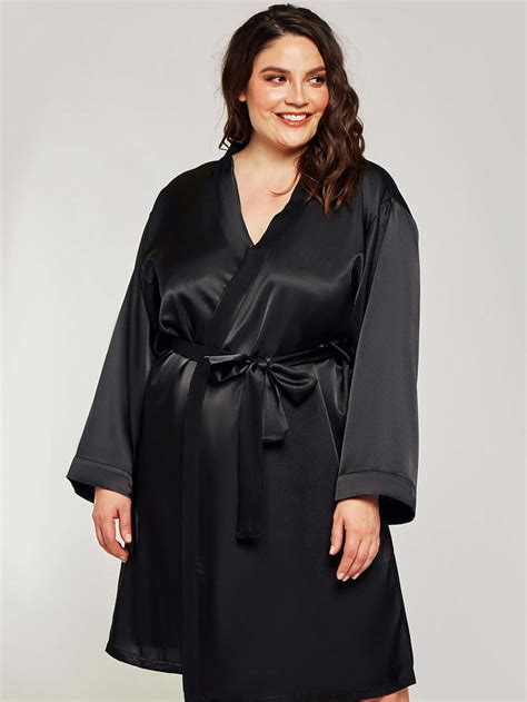 22 Momme Elegant Plus Size Silk Robe For Women Luxury Sleepwear [fs165