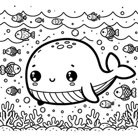 Dibujo De Ballena De Dibujos Animados Para Colorear Dibujos Para My