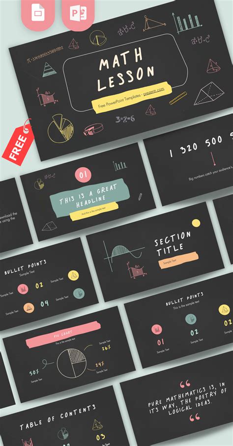 Math Lesson Powerpoint Template Prezentr Templates Math Powerpoint Free Math Lessons Math