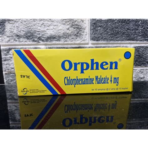 Jual Orphen 4 Mg Box Isi 200 Kaplet Ctm Obat Gatal Dan Alergi