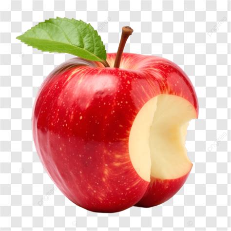 Organic Red Apple With Green Leaf And Juicy Half Slice Isolated