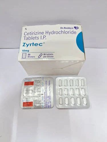 Zyrtec 10 Mg Tablets Cetirizine 10mg For Personal At ₹ 110 Box In