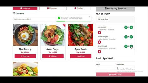 App Kasir Reactjs And Codeigniter Youtube