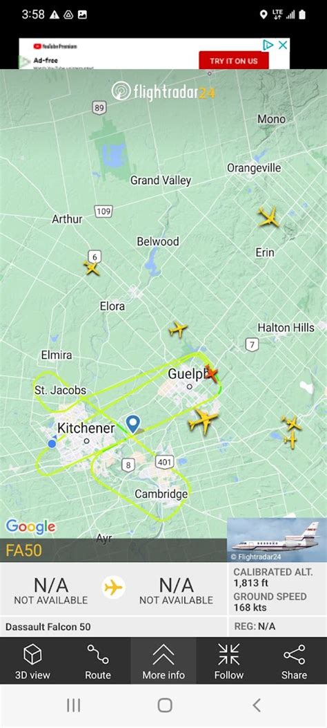 This Dassult Falcon 50 Jet Flew Overhead At 1900 Feet Low Over The