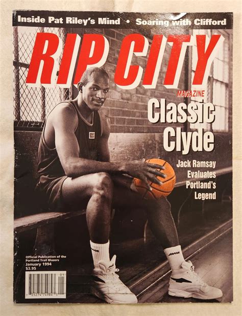 Clyde Drexler January 1994 Rip City Magazine With Clifford Robinson Poster