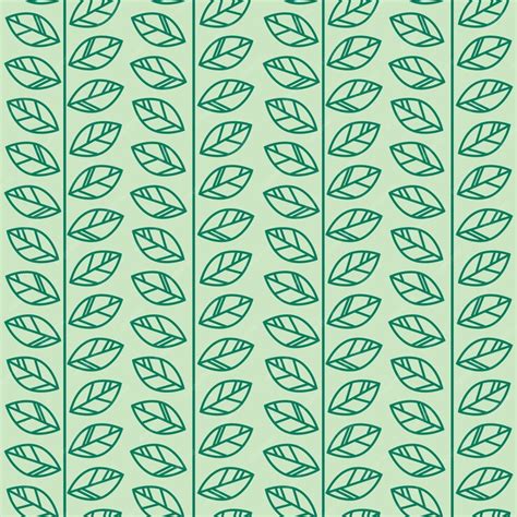 Premium Vector Dark Green Leaf Vector Pattern Seamless Botanical Print Garland Background