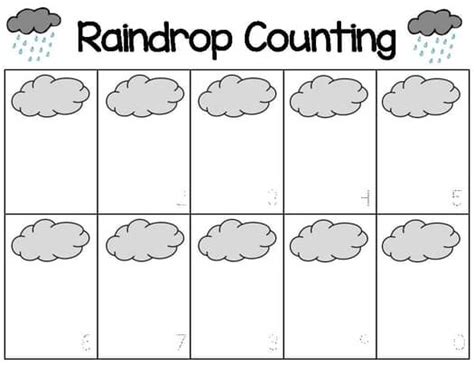 Raindrop Counting Creative Curriculum Lesson Plans Curriculum