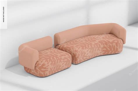 Premium Psd Modular Sofas Mockup Perspective