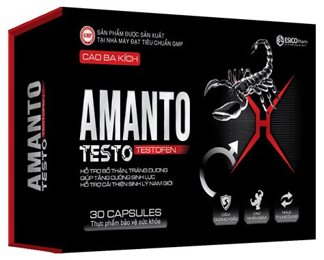 Amanto Testos Viên Uống Hỗ Trợ Tăng Cường Sinh Lý Nam Bổ Sung Testosterone Tự Nhiên Thuốc