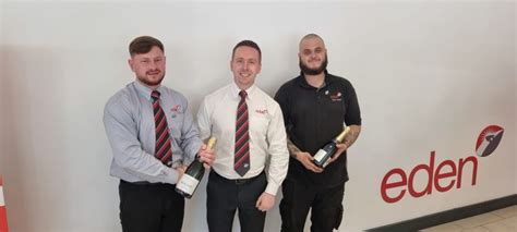 Jack Aggett Sales Executive And Kyle Grant Technician Receiving Their