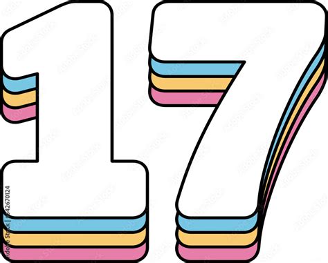 Number 17 Clipart