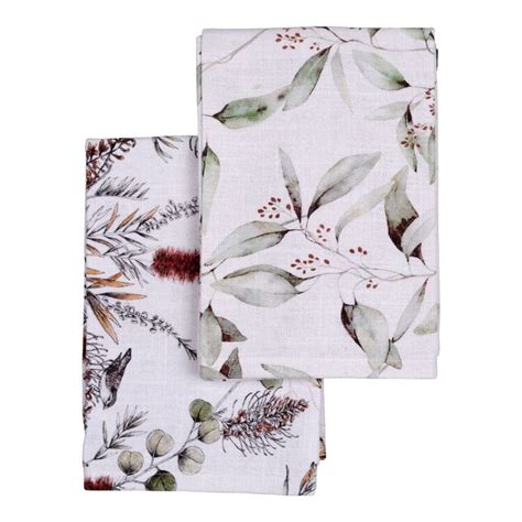 Koo Australiana Tea Towel 2 Pack Multicoloured 50 X 70 Cm