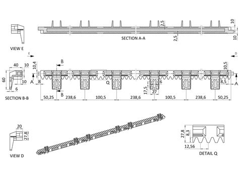 Hrebeň Pre Posuvné Brány Rozmery