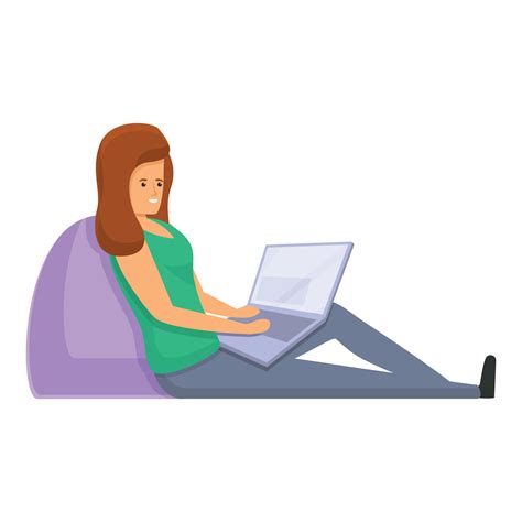 Girl Programmer Icon Cartoon Style 14360753 Vector Art At Vecteezy
