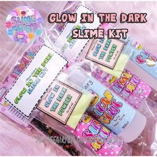 Glow In The Dark Slime Kit By Slime Fairy Shopee Malaysia