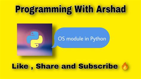 Os Module In Python How To Create And Delete Folders Advanced Python Tutorials Youtube