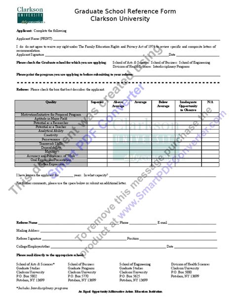 Reference Form Pdf Business