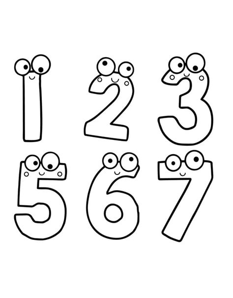 Number 7 Coloring Pages Coloringlib