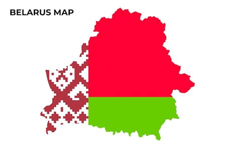 Premium Vector Belarus National Flag Map Design Illustration Of