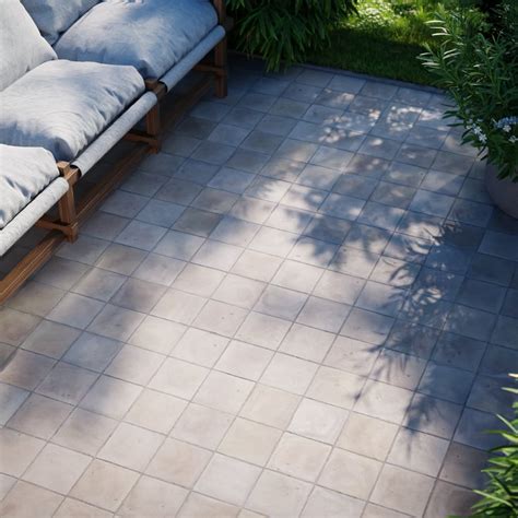 Square Terracotta Matte Tile Texture Pale Beige Poliigon